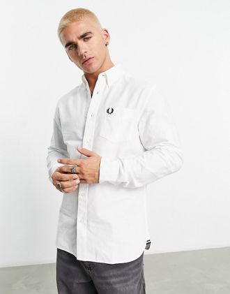 Fred Perry Wei&szlig;es Oxford-Hemd