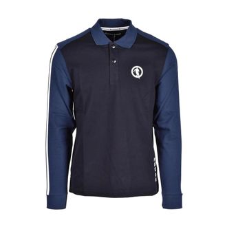 Dirk Bikkembergs Homme, Tops, Bleu, Taille: S Polo &agrave; Manches Longues