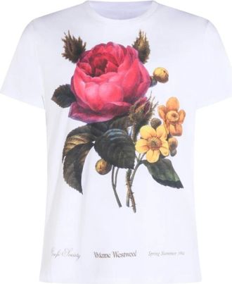 Vivienne Westwood Femme, Tops, Blanc, Taille: 40 FR T-Shirt &agrave; Imprim&eacute; Floral