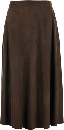 Antonelli Wildleder-Midirock - - Skirts - Damen - Braun - L
