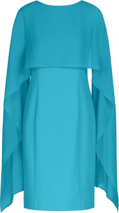 Apart Fashion APART Kleid mit Chiffonstola aus Einer leicht strukturierten Ware und angearbeitetem Cape, t&uuml;rkis, 44