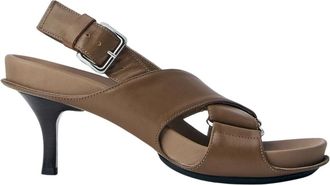 Marni Fussbett Leder Slingback-Sandalen - - Shoes - Damen - Braun - 39 EU