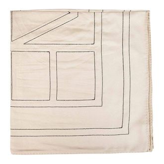 Toteme Besticktes Monogramm Seidenschal - - Accessories - Damen - Beige - ONE SIZE