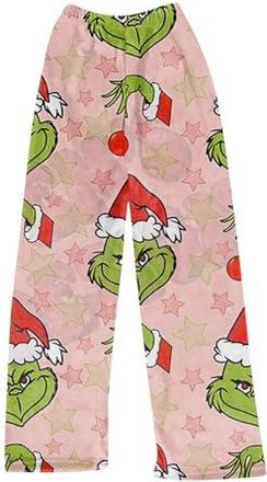 Generic Pyjama Grinch Femme Le Grinch Nuit Vetement Coton Pour Jogging Bas De Pyjama Pyjamas Femmes Épais Pantalons Pijama Noel Fluide DHiver Noël Yoga Vêteme