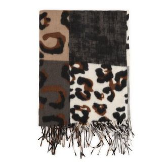 Au Printemps Paris Echarpe &agrave; motif avec franges