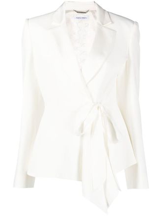 Alberta Ferretti blazer à boutonnière croisée - Blanc
