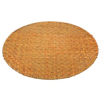 Angoily Rundes Handgewebtes Tischset Hitzebeständige rutschfeste Platzmatte für Esszimmer Leichte Strapazierfähige Tischunterlage zum Schutz vor Kratzern und 