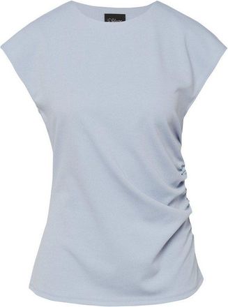 s.Oliver Kurzarmshirt T-Shirt Elegantes Shirt mit seitlicher Raffung