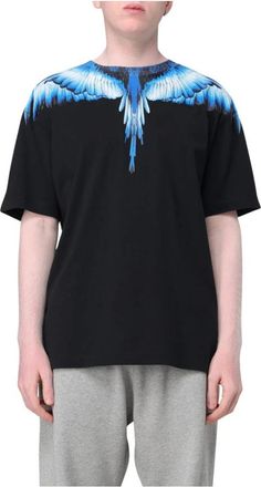 Marcelo Burlon Homme, Tops, Noir, Taille: XL T-Chemises