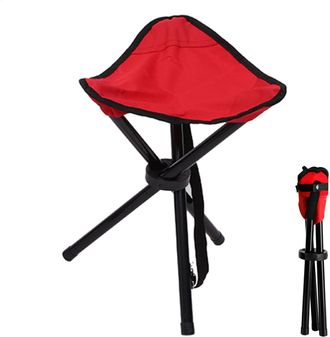 Generico Tragbarer Klapphocker, Campingsitz, zusammenklappbar, tragbar, dreieckig, mit rutschfesten F&uuml;&szlig;en, f&uuml;r den Au&szlig;enbereich