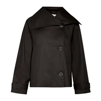 Inwear Kurzer Mantel mit breitem Kragen - - Jackets - Damen - Schwarzk - S