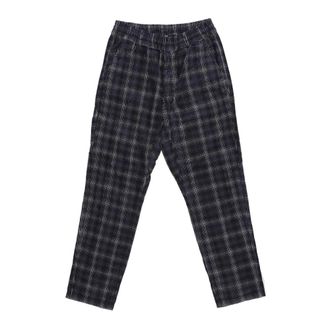 Carhartt Work in Progress Karierte Samt Hose mit elastischem Bund - - Trousers - Herren - Schwarzk - XL