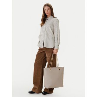 Calvin Klein Handtasche Calvin Klein Minimal Monogram Chain Tote LV04F3204G Beige