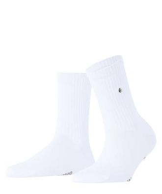 Burlington Fleet Street W So coton unies 1 paire, Chaussettes Femme, Blanc White 2000, 36-41