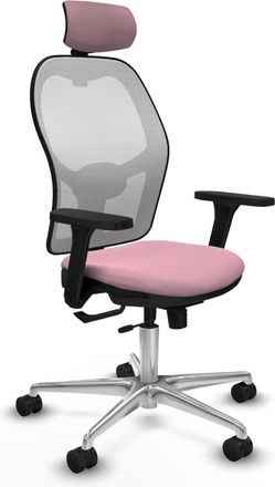 Piqueras y Crespo Ergonomischer Stuhl in Rosa mit 3D-Armlehnen, h&ouml;henverstellbarer Lendenwirbelst&uuml;tze und h&ouml;henverstellbarem Kopfteil und Neigungsverstellung, ausgestat