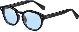 SHEEN KELLY Lunettes de soleil Retro Modern Style Round Fashion Neutral Trendy Coloured Lenses TR90 Frame