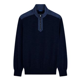 Paul & Shark Maglia mezzo zip merino extrafine - - Knitwear - Herren - Blau - 2XL