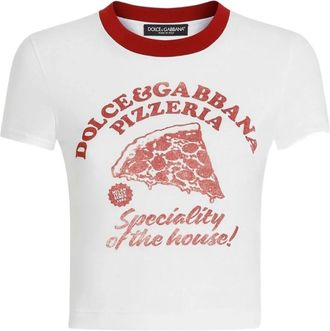 Dolce & Gabbana Femme, Tops, Blanc, Taille: 38 FR T-shirt Dolce & Gabbana