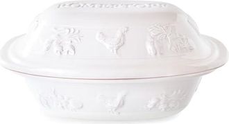 Römertopf Römertopf Bräter RUSTICO für 4 Person - 3 Liter Schmortopf mit Deckel aus Keramik - Zum Schmoren, Braten und Dampfgaren - Backofengeeignet