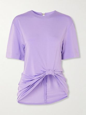 Paco Rabanne T-shirt En Jersey Stretch &Agrave; Noeud - Violet