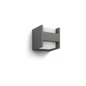 Philips MyGarden - LED-Wandleuchte f&uuml;r den Au&szlig;enbereich 13x13 cm, 2700 k, 4,5 w, Anthrazit 915005193701 - Philips