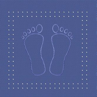 Kleine Wolke Meusch 4388720005 Wanneneinlage Foot, 36 x 72 cm, blau