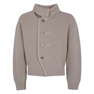 Dries Van Noten Cardigan mit Knopfleiste und hohem Kragen - - Knitwear - Damen - Beige - L