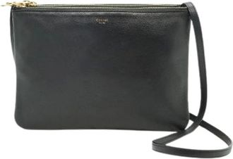 Celine Sac bandouli&egrave;re Trio Large Pre-owned - Femme - Pre-owned - Noir - Taille: ONE Size