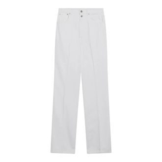 Christophe Lemaire High Waisted Straight Pants - - Jeans - Damen - Wei&szlig; - XS