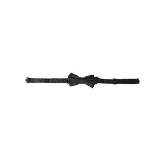 Dolce & Gabbana Seidenes- gemustertes- verstellbares Fliege mit Nackenband - - Accessories - Herren - Schwarzk - ONE SIZE
