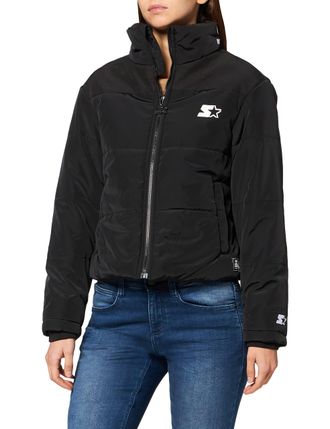 Starter Black Label Damen Ladies Starter Logo Puffer Jacket Black, L
