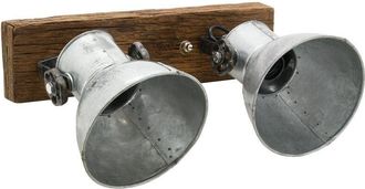 Aubry Gaspard Applique en bois recyclé et métal 2 lampes