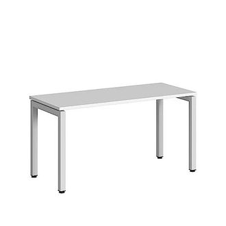 Steelcase Ottima Portico Homeoffice-Schreibtisch in fixer H&ouml;he, Melamin-Tischplatte in der Farbe Snow und Gestell in der Farbe Pearl Snow, einfache Montage (140