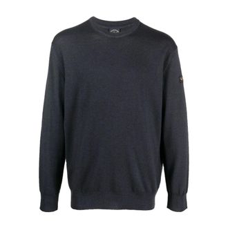 Paul & Shark Homme, Pulls, Bleu, Taille: 2XL Pull en maille &agrave; col rond