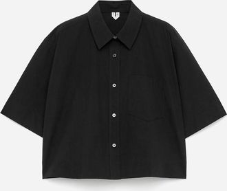 Arket Kurzärmlige Hemdbluse -Schwarz