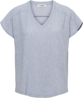 &Co Woman V-Ausschnitt-Top - - Blouses & Shirts - Damen - Blau - S