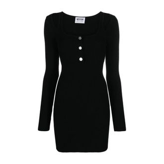 Moschino Damen, Kleider, Schwarzk, MGr&ouml;&szlig;e
