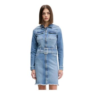 Karl Lagerfeld G&uuml;rtel-Denim-Minikleid - - Dresses - Damen - Blau - XS