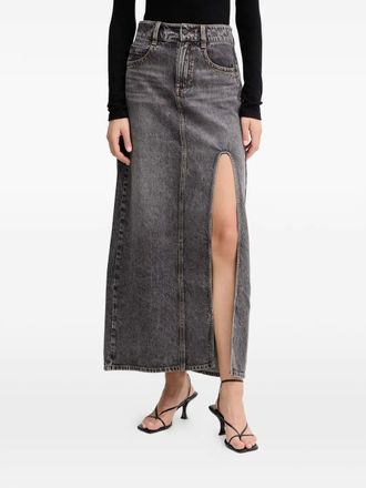 Miss Sixty split midi skirt - Grau