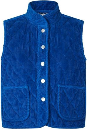 Lollys Laundry Femme, Vestes, Bleu, Taille: 40 FR Gilet en Coton Bleu N&eacute;on Mod&egrave;le