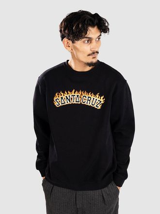 Santa Cruz Burnt Collegiate Crew Sweat noir