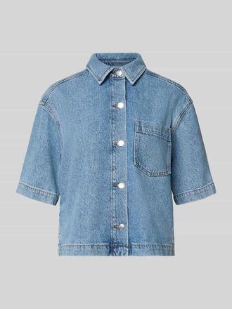 Marc O'Polo Regular Fit Jeansbluse aus Lyocell-Mix mit Leinen und Baumwoll-Anteil