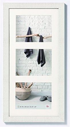 Walther Design Walther Design Cadre Photo Blanc Polaire 3X 15x20 cm galerie avec Passe-Partout, Home Cadre en Bois HO352V