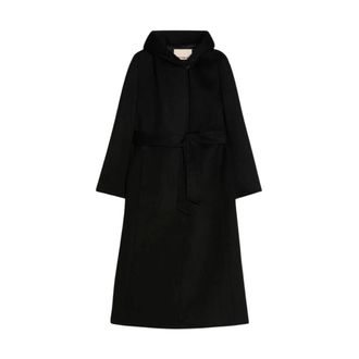 Pennyblack Manteau mi-long ceintur&eacute; - Femme - Manteaux - Noir - Taille: 36 FR