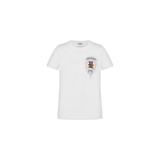 Moschino T-shirt en jersey de coton Teddy Bear - Femme - Tops - Blanc - Taille: 34 FR