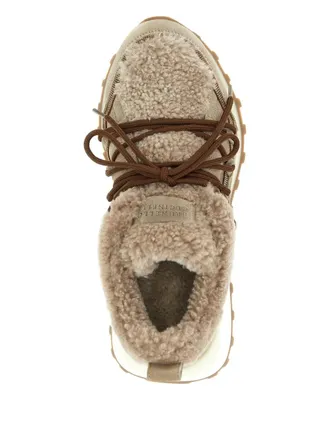 Brunello Cucinelli Womens Monile Fur-Lined Trainers Aw25 W