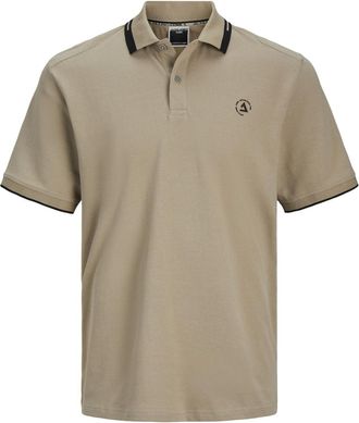 Jack & Jones Herren JCOHASS Logo Polo SS SN Poloshirt, Crockery, S
