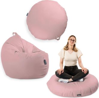 BuBiBag Premium 2-in-1 Sitzsack mit Füllung für Kinder & Erwachsene | Outdoor & Indoor | Sitzkissen Bodenkissen | Spielen & Entspannen | Wasser- und schmutzab