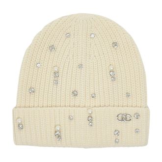 Liu Jo unisex, Accessoires, Beige, Taille: M Rib-Knit Beanie