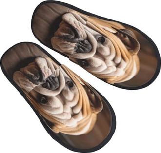 Generic Bouledogues Anglais Unisexe Pantoufles Confortable Chaussons Respirantes Slippers Pour Ext&eacute;rieur Int&eacute;rieur Hiver M